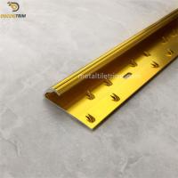 China Aluminum Carpet Edge Trim Transition Strip Gold 7.7mm x 38mm for Flooring for sale