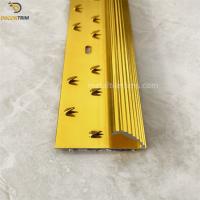 China Aluminum Carpet Edge Trim Transition Strip Gold 7.7mm x 38mm for Flooring for sale