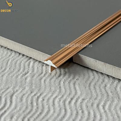 China Aluminum T Trim Edging Transition Strip Tile Metal Trim 2.5m 3m for sale