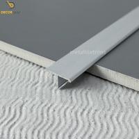 China Aluminum T-Shape Tile Trim Transition Strip T5 6063 Custom Length 10mm for sale