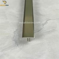 China Aluminum T Shaped Ceramic Trim Strip 17.4mm x 7.8mm Transition Profile for sale