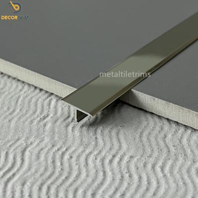 China Aluminum T Shaped Ceramic Trim Strip 17.4mm x 7.8mm Transition Profile for sale