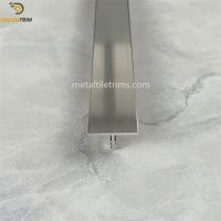 China Floor Tile Accessories Silver Edge Trim , Alloy 6063 Material Tile Metal Corner for sale