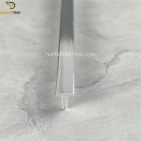 China Floor Metal Trim T Shaped Transition Strip Silver Shiny Edging OEM for sale