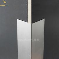 China Aluminium Tile Trim L Shape Wall Corner Protector Strips Edge 0.9mm Thickness for sale
