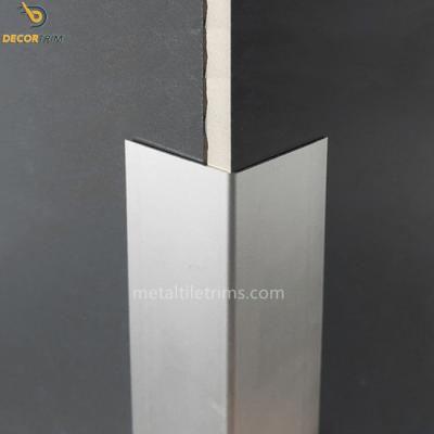 China Aluminium Tile Trim L Shape Wall Corner Protector Strips Edge 0.9mm Thickness for sale
