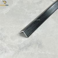 China Brushed Black Metal Corner Protector Trim 1mm Aluminum Wall Corner Strip 15pcs Pack for sale