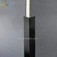 China Brushed Black Metal Corner Protector Trim 1mm Aluminum Wall Corner Strip 15pcs Pack for sale