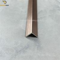 China Dark Coffee Brushed Aluminum Wall Corner Protector Strips 1mm Tile Trim for sale