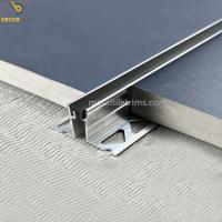China Aluminum Tile Expansion Joint Profile 10mm 12mm Tile Trim Strips for Floor Wall Edge Protection for sale