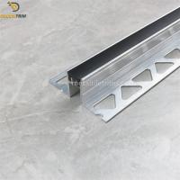 China Aluminum Tile Expansion Joint Profile 10mm 12mm Tile Trim Strips for Floor Wall Edge Protection for sale