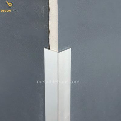 China Aluminum Corner Trim Wall Edge Protector 1.1mm for Ceramic Tile 50pc Box for sale