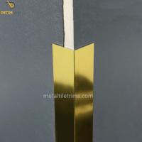 China Aluminum L Shape Tile Trim 6063 for Corner Protection 0.8mm Thickness for sale