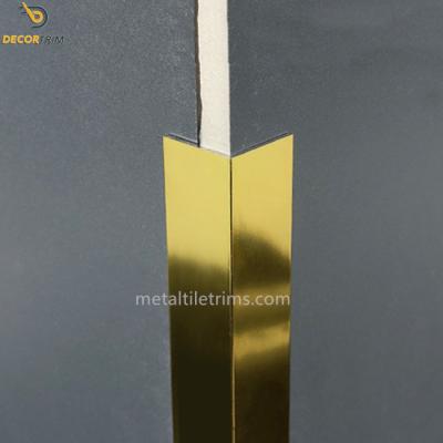 China Aluminum L Shape Tile Trim 6063 for Corner Protection 0.8mm Thickness for sale