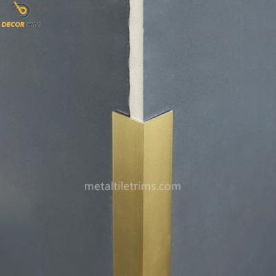 China Metal Trim Wall Corner Protector Strips For Tile Polished Tile Trim Anodized for sale