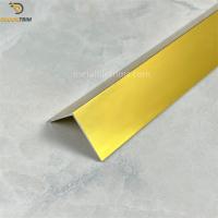 China Aluminum Tile Edge Trim Corner Protector Strip 2.5m Length Gold Silver for sale