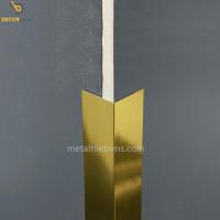 China Aluminum Tile Edge Trim Corner Protector Strip 2.5m Length Gold Silver for sale