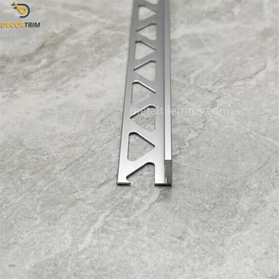 China Aluminum Flooring Trim Profile L-Shaped Tile Edge Trim 2.7m 1.1mm for sale