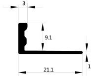 China Aluminum L Shape Tile Trim Finishing Edge with Punching Holes 2.7m Length 0.9mm Thickness for sale