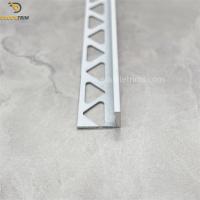 China Aluminum L Shape Tile Trim Finishing Edge with Punching Holes 2.7m Length 0.9mm Thickness for sale