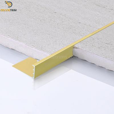 China Aluminum Tile Trim 10mm 15mm L-Shaped Edge Profile for Tile Finishing for sale