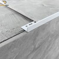 China Aluminum Tile Edge Trim 10mm x 0.8mm x 2300mm L-Shape Profile for sale
