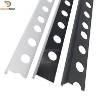 China Tile Strips Aluminum Material L Trim Height 10mm×22mm×2.3mm for sale