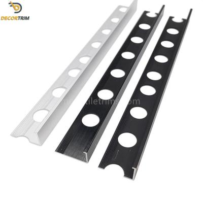 China Tile Strips Aluminum Material L Trim Height 10mm×22mm×2.3mm for sale
