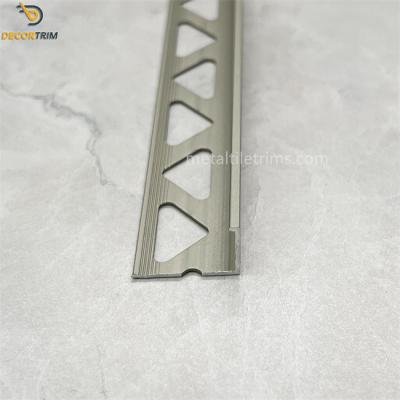 China Aluminum Tile Edge Trim L Shape 8mm 10mm 12mm Height 0.8mm Thickness for sale