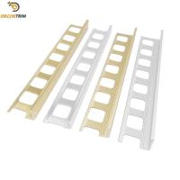 China L Trim Tile Edge Matte Gold Aluminum Square Punching 0.8mm Thickness for sale