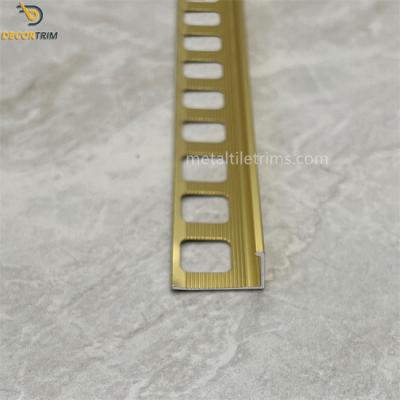 China Aluminum L Shape Tile Trim 0.8mm Thickness Metal Strip Carpet Edging 6063 for sale
