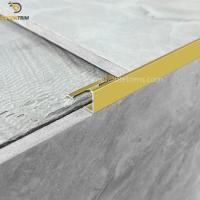 China Anodizing Protective Trim Thresholds Floor Trim Bright Gold 2500mm for sale