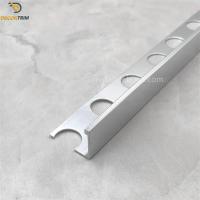 China Aluminum L-Shaped Tile Edging Trim 2.44m 0.8mm Thickness for Ceramic Floor Wall Protection for sale