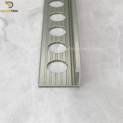 China Tile Profile Metal Tile Trims Tile Edging Thickness 0.9mm Alloy Material for sale