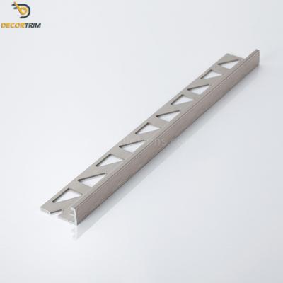 China Aluminum L-Shaped Tile Edge Trim 0.8mm 1mm Metal Transition Strips for Flooring for sale