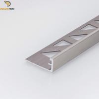 China Aluminum L-Shaped Tile Edge Trim 0.8mm 1mm Metal Transition Strips for Flooring for sale