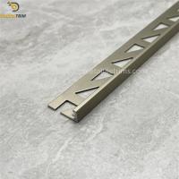 China Brushed Tile Trim 12mm Edge Trim Matt Titanium / Silver / Gold for sale