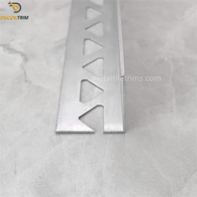 China Aluminum Tile Trim 10mm 15mm Square Hole Polished Red Gold Silver L-Shaped Edge for sale