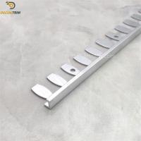 China Grey Tile Edge Trim	Aluminium Tile Trim Polish Black Bathroom Tile Edging for sale