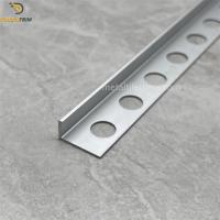 China Tile Finishing Trim Tile Edge Trim  Strip Customized Punching Silver Color for sale