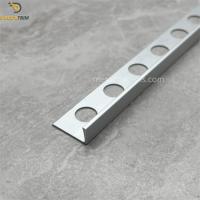 China Tile Finishing Trim Tile Edge Trim  Strip Customized Punching Silver Color for sale