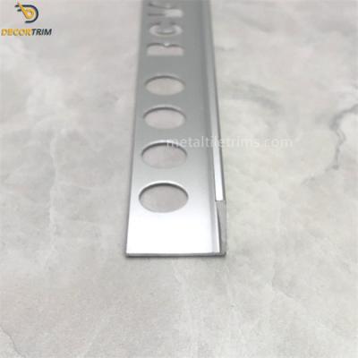 China L Shaped Aluminum Tile Edge Trim 6063 T5 0.8mm 1mm for Outdoor Flooring for sale