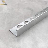 China L Shaped Aluminum Tile Edge Trim 6063 T5 0.8mm 1mm for Outdoor Flooring for sale