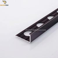 China L Shape Shower Niche Trim Matt Black Aluminum Tile Edging Protection 0.8mm for sale