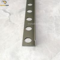 China Aluminum L-Shaped Tile Edge Trim 0.8mm 1mm for Floor Cabinet Decoration for sale