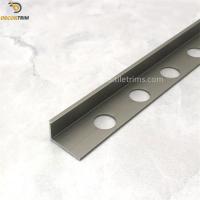 China Aluminum L-Shaped Tile Edge Trim 0.8mm 1mm for Floor Cabinet Decoration for sale