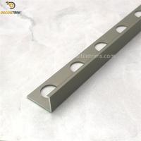 China Aluminum L-Shaped Tile Edge Trim 0.8mm 1mm for Floor Cabinet Decoration for sale