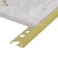 China Aluminium 6063 T5 Curved Tile Edge Trim 9.8mm for Floor and Wall Protection for sale