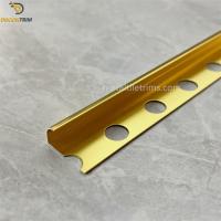China Aluminum Tile Edge Trim L-Shape 0.8mm Gold Decorative Metal Corner for Tile Edging for sale