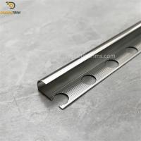 China Aluminum Corner Trim Tile Metal Tile Edge Trim Strip 0.8mm 1mm Silver Matt Gold Rounded for sale